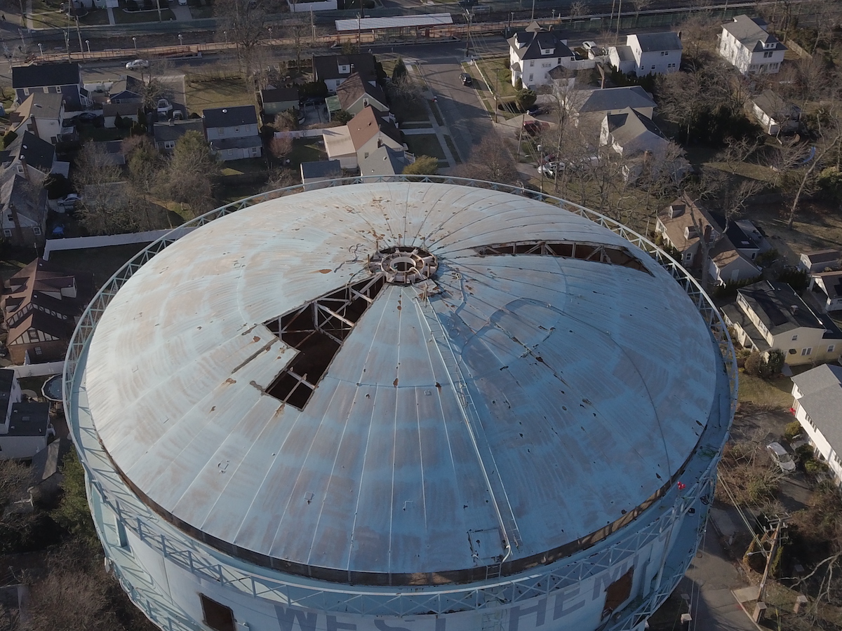 The Old Water Tower Demolition: Aerial Drone Views | West Hempstead Echo
