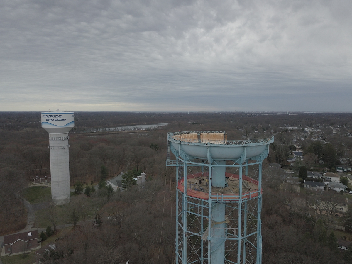 The Old Water Tower Demolition: Aerial Drone Views | West Hempstead Echo